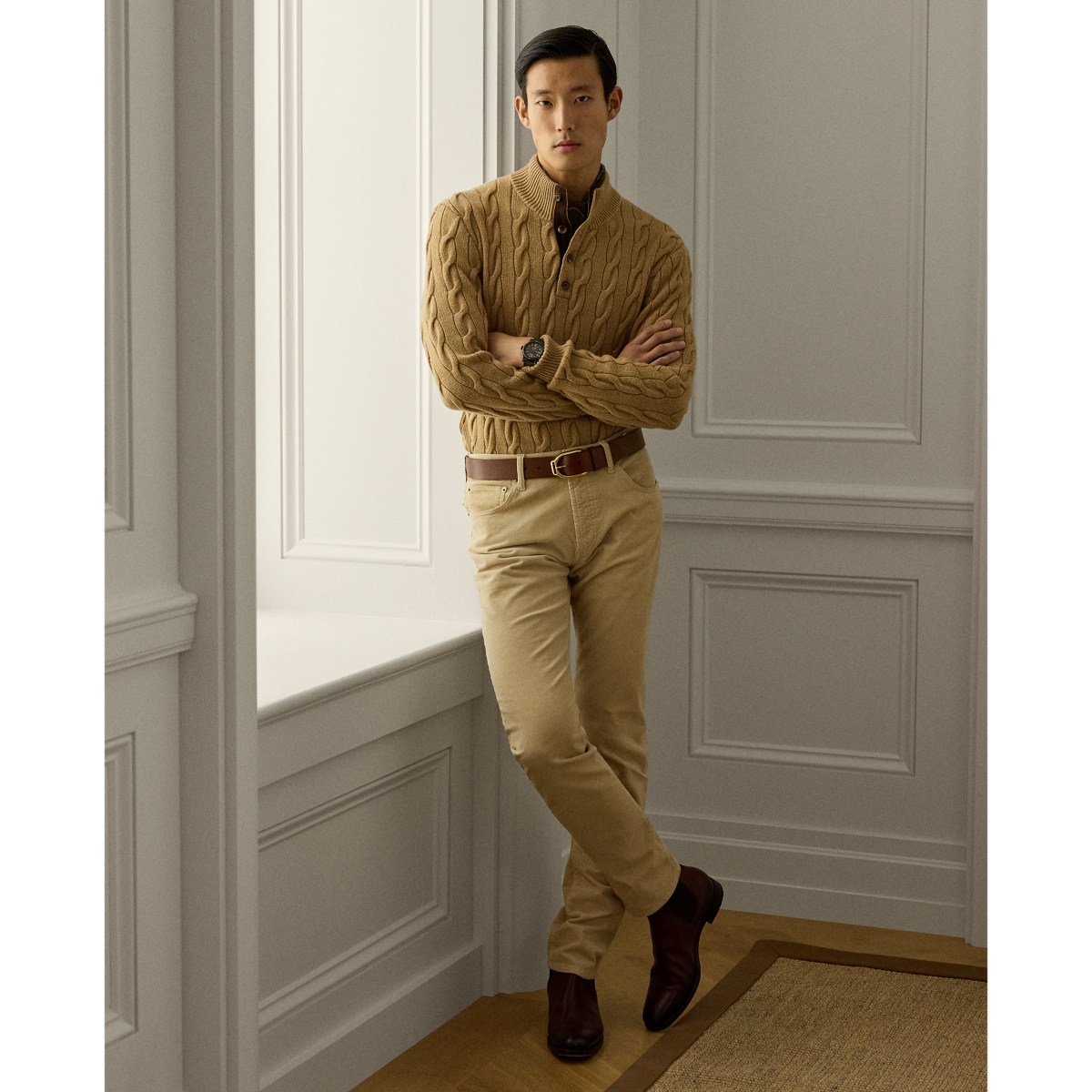 RALPH LAUREN slim fit stretch corduroy pant